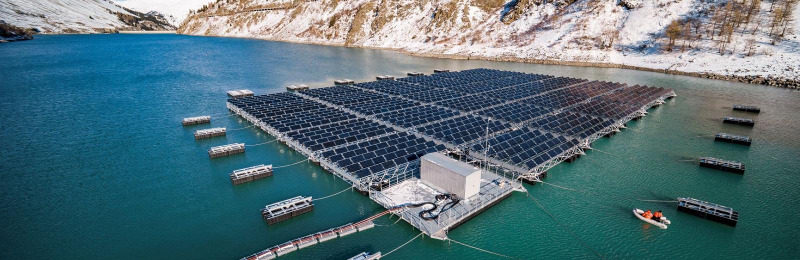 World's first high-altitude floating solar farm – in the Swiss Alps ...